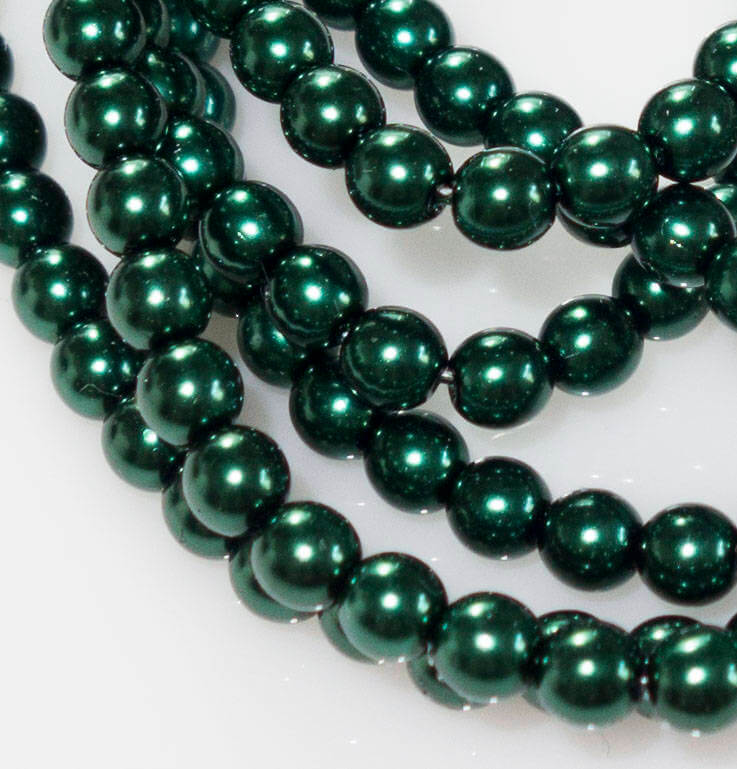 8mm Czech Round pearl Glass Beads
