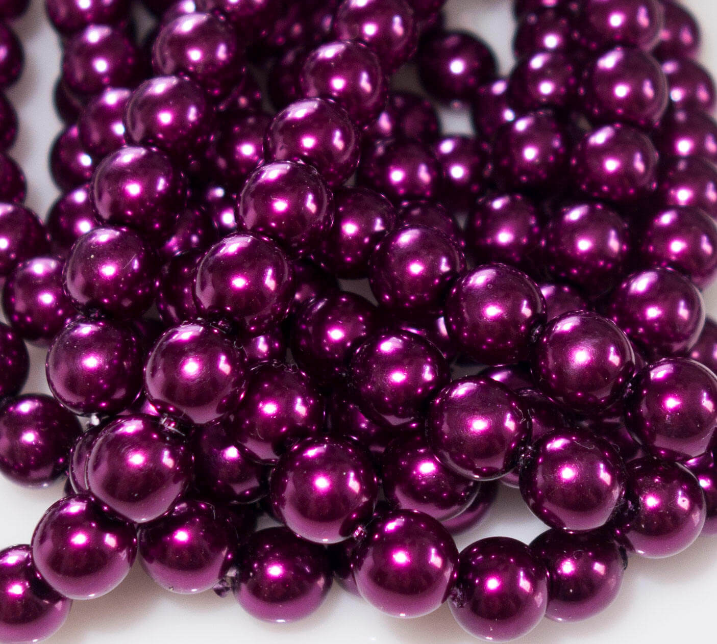 8mm Czech Round pearl Glass Beads