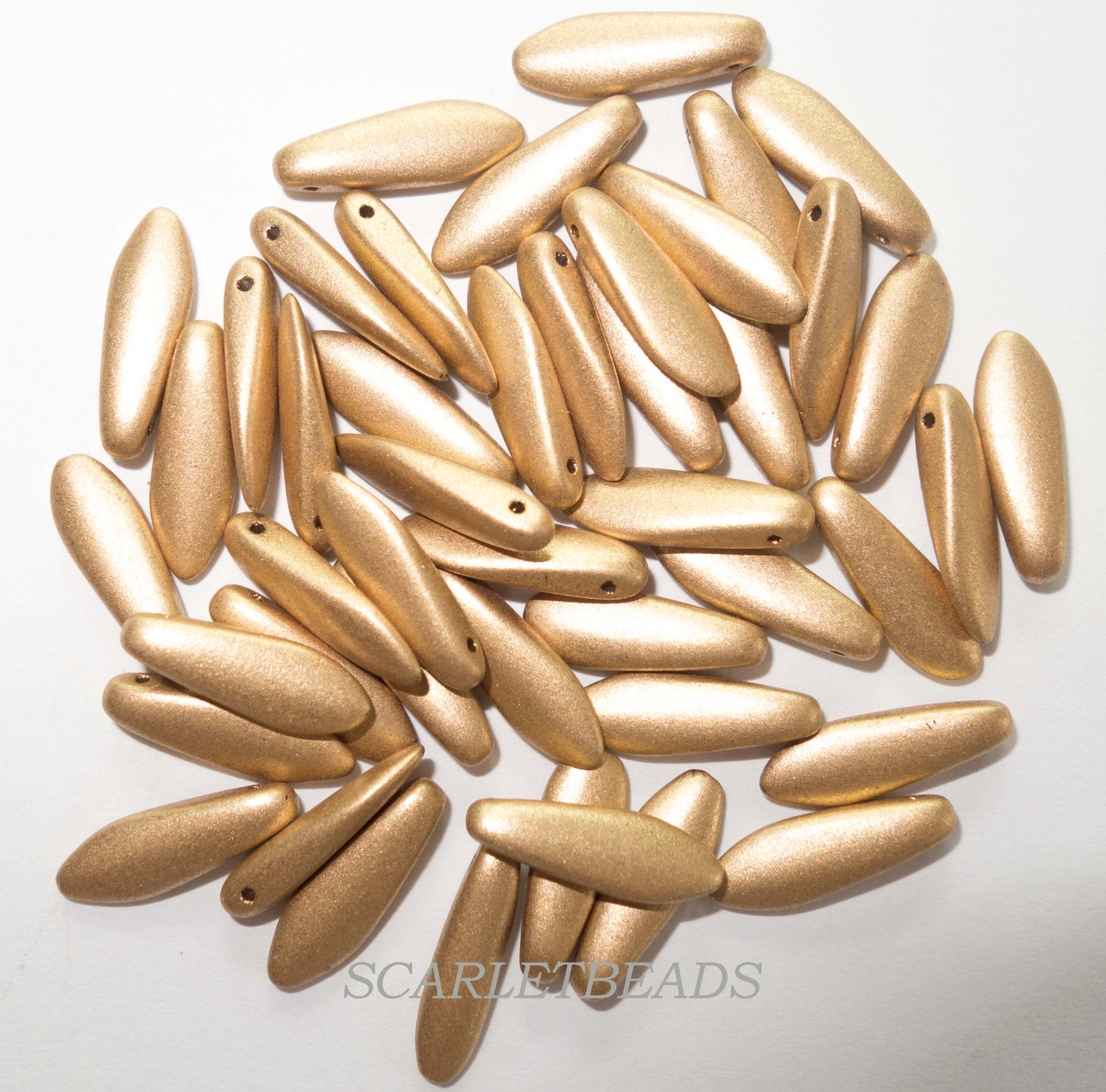 5X16 mm Czech Glass Dagger Beads 25 pieces